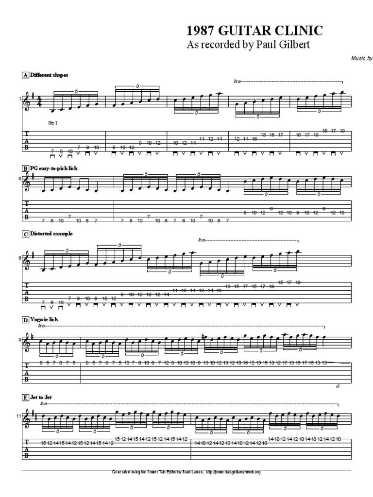 Paul Gilbert - 1987 Guitar Clinic | PDF | Art