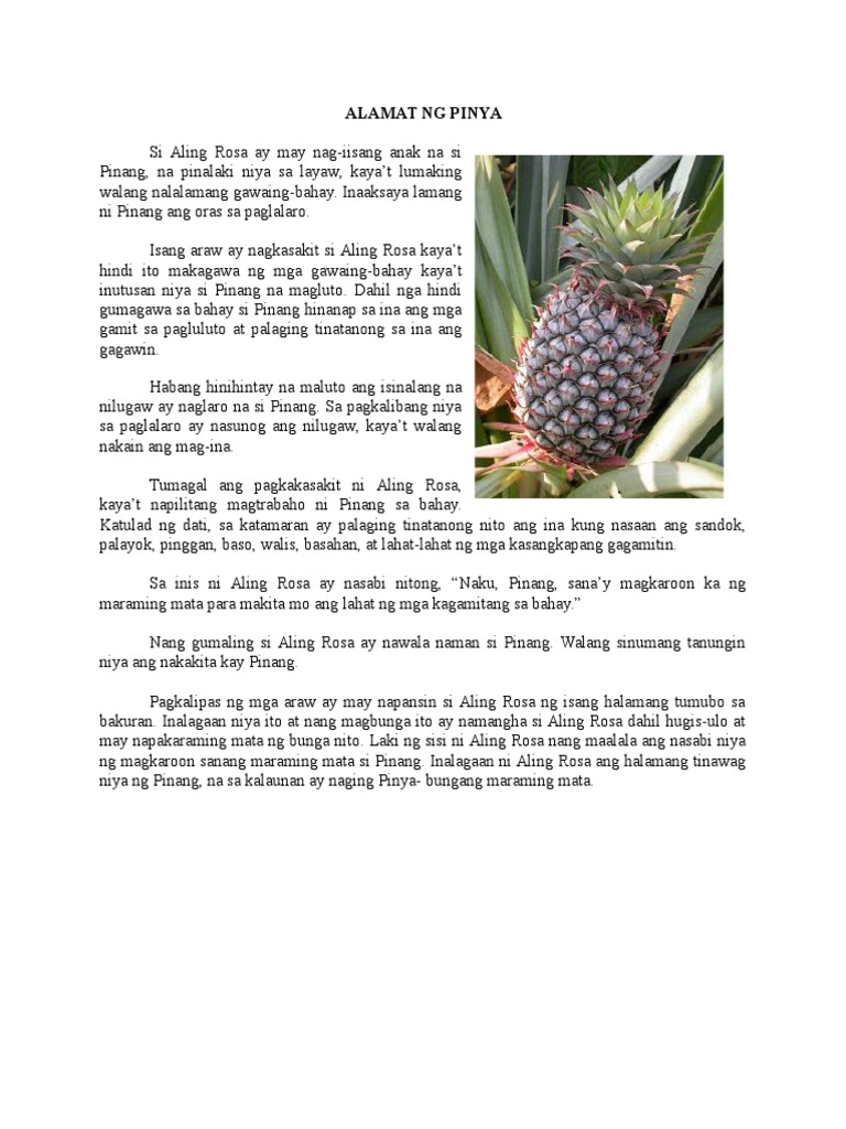 Alamat NG Pinya | PDF