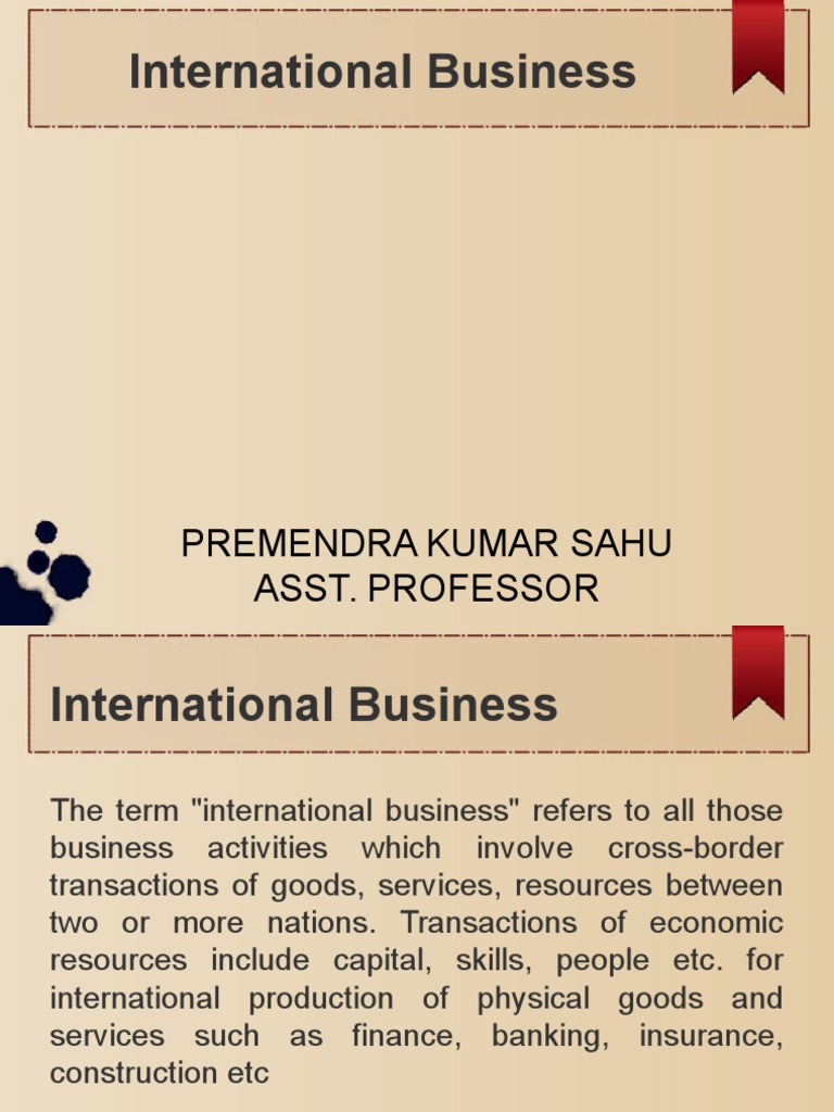 Notes On INternational Business | PDF | International Business ...