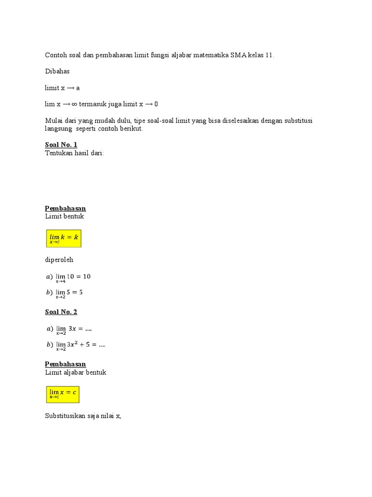 Contoh Limit | PDF