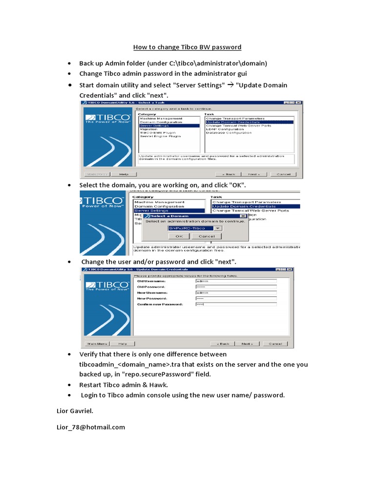 How To Change Tibco Admin Pass | PDF | Finance & Money Management ...