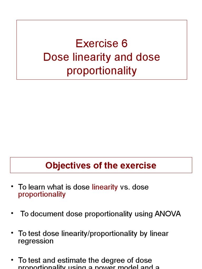 Dose Linearity and Dose Proportionality | PDF | Regression Analysis ...