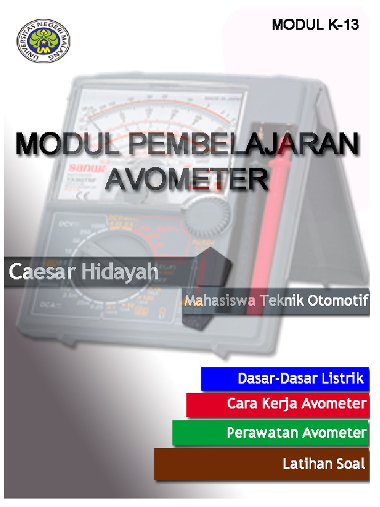 Modul Pembelajaran Avometer | PDF | Teknologi & Rekayasa