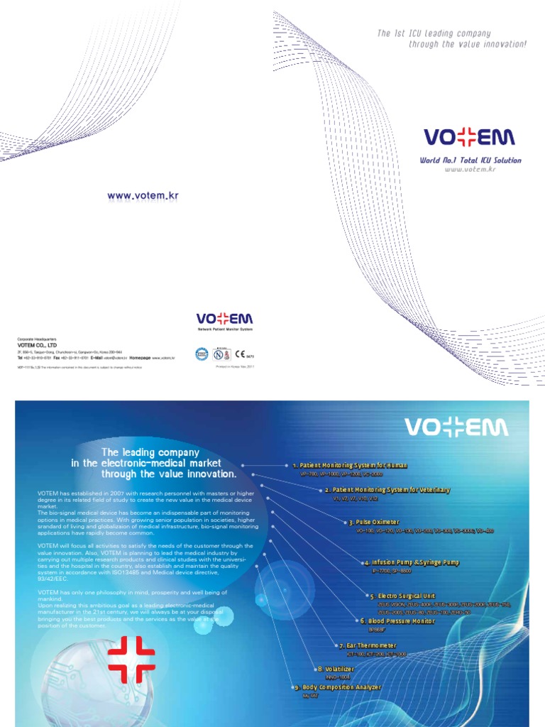 Catalogo Monitor Votem VP 1000 | PDF | Electrocardiography | Monitoring ...
