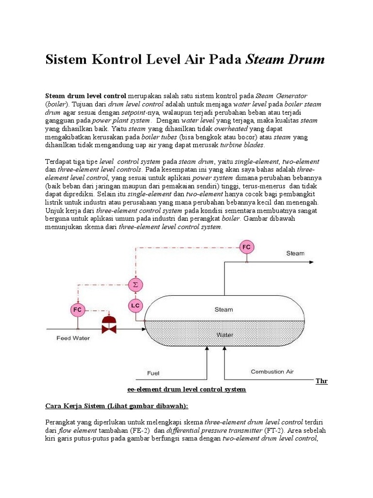 Maintaining Steam Drum Water Level: A Comparison of Control Systems | PDF