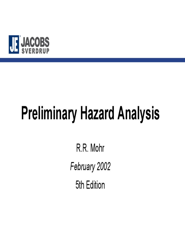 Texto - Metodo - PRELIMINARY HAZARD ANALYSIS PDF | PDF | Risk | Safety