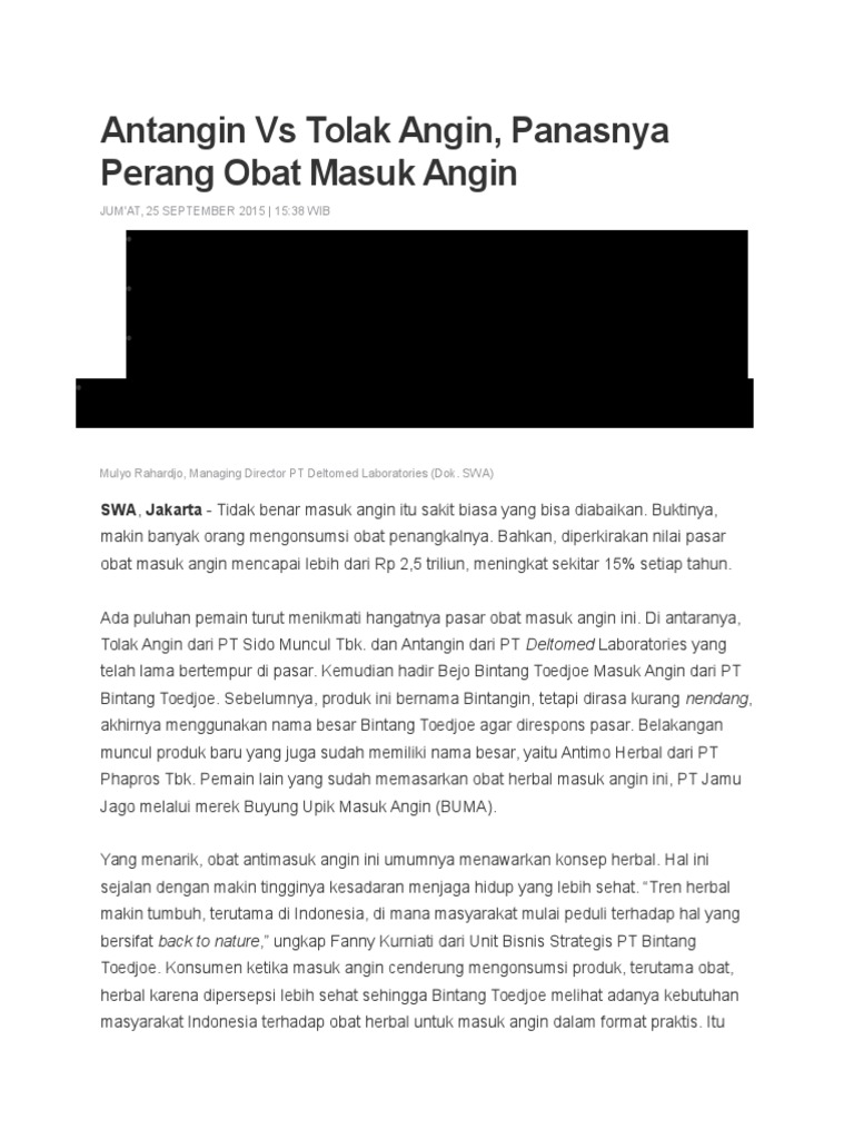 Antangin Vs Tolak Angin | PDF Antangin Vs Tolak Angin | PDF