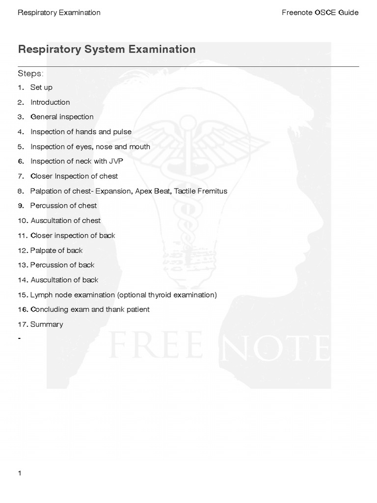 OSCE Respiratory Examination Guide | Thorax | Neck | Free 30-day Trial ...