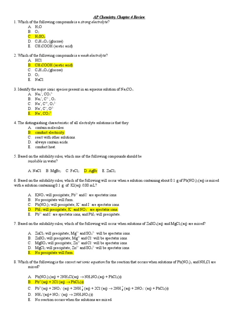 Sample Questions | PDF | Precipitation (Chemistry) | Titration
