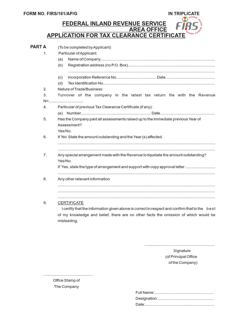 FIRS-FORM-1.pdf | Sole Proprietorship | Value Added Tax