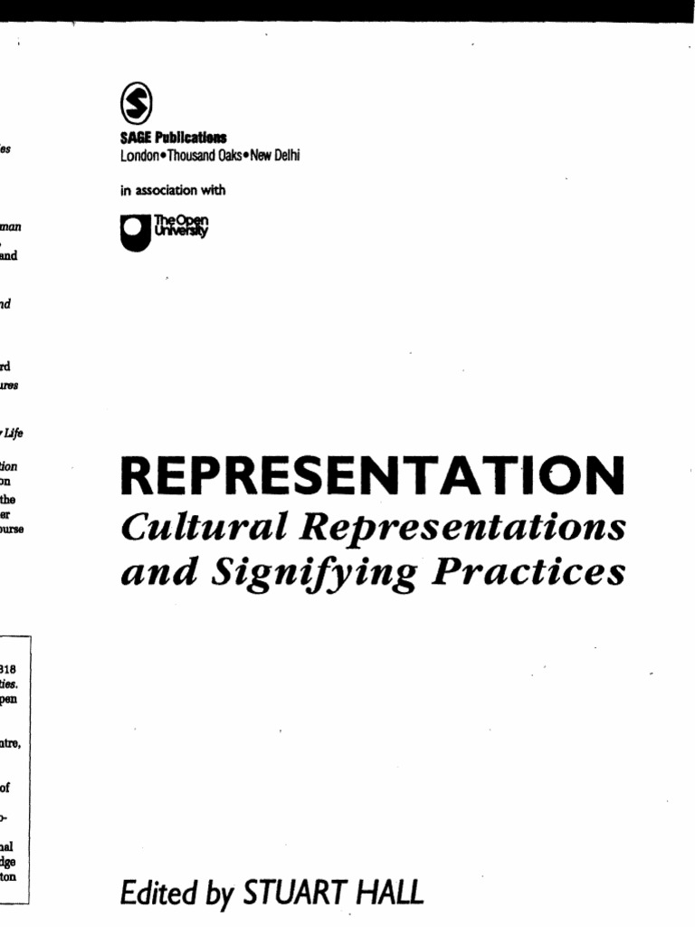 Stuart Hall - Representation | PDF | Representation (Arts) | Discourse