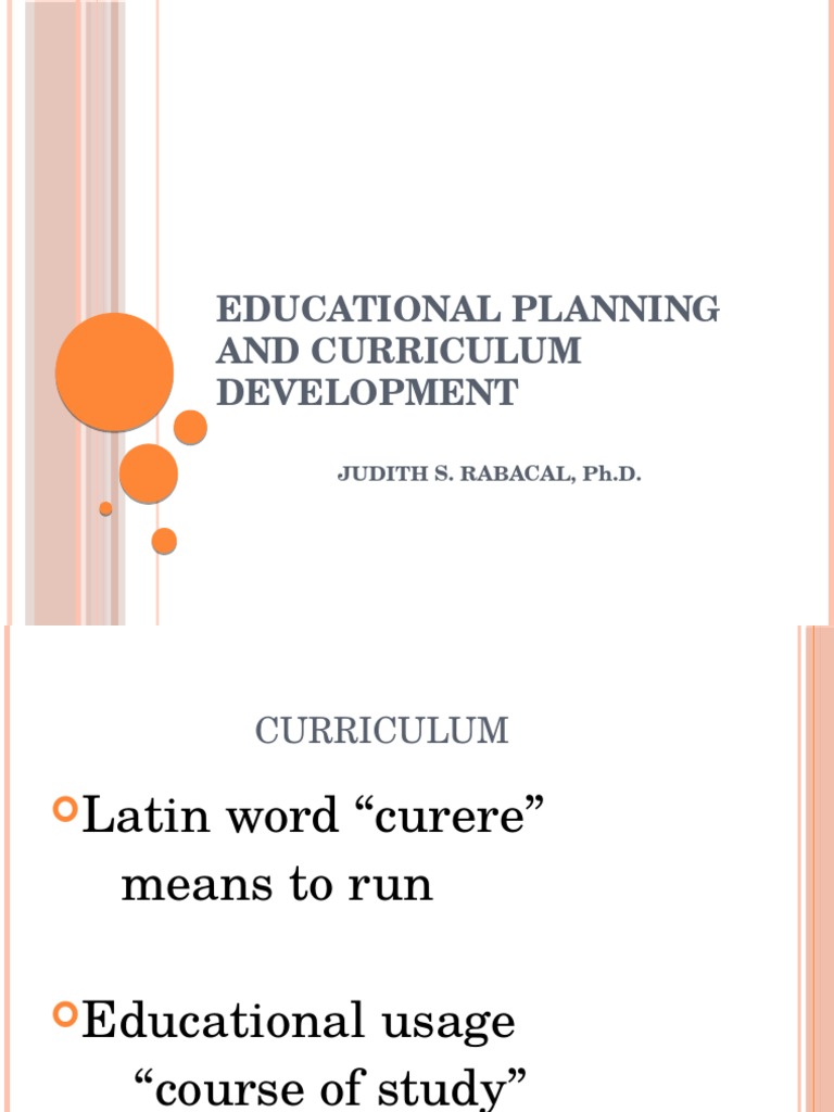 Educational Planning and Curriculum Development | PDF | Curriculum | Learning