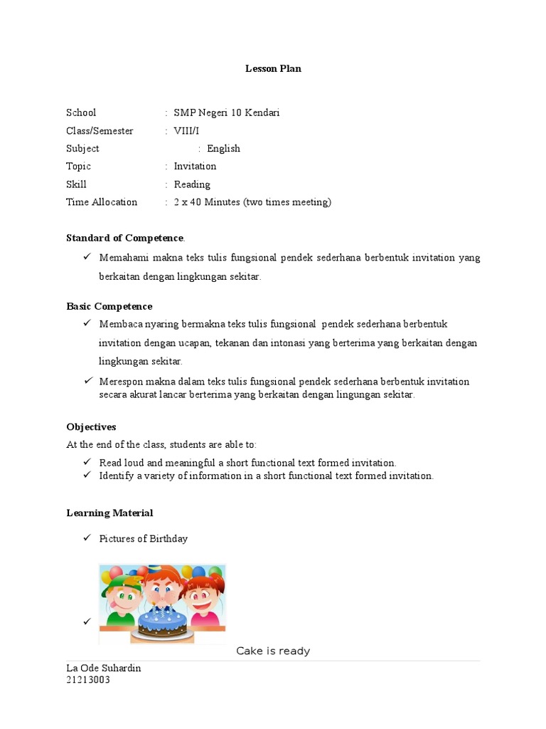 Lesson Plan PPL 1 | PDF | Sharing | Quality Of Life