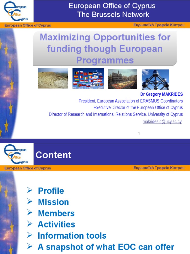 1.EOC PPT General Presentation en 2014 | PDF | European Union | Business