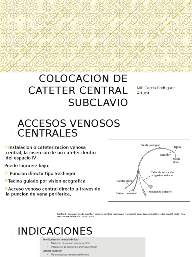 Colocacion de Cateter Subclavio | PDF | Vena | Medicina