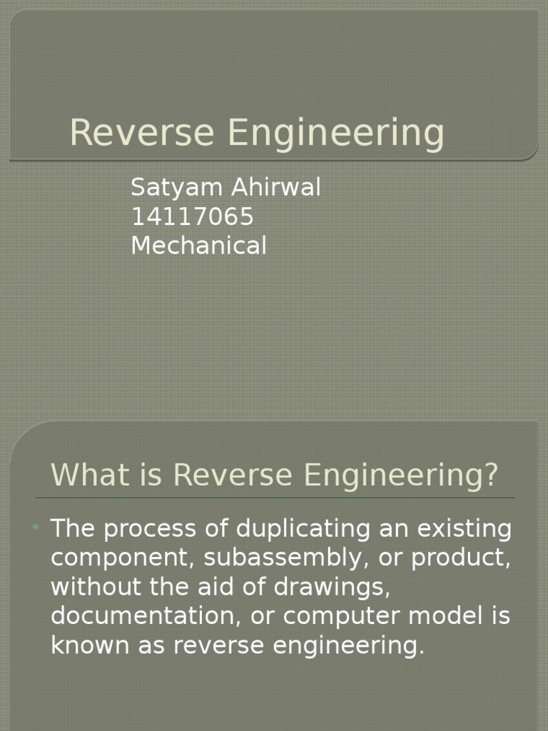 Reverse Engineering | PDF | 3 D Modeling | Computer Aided Design