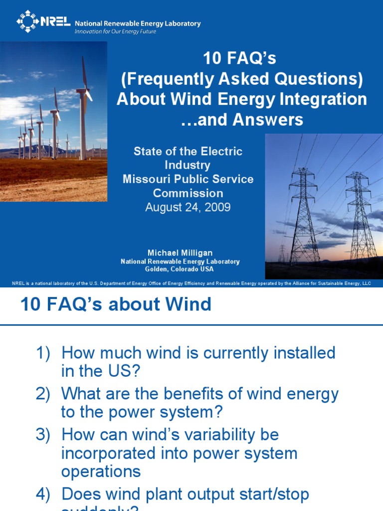 10 FAQ's (Frequently Asked Questions) About Wind Energy Integration and ...