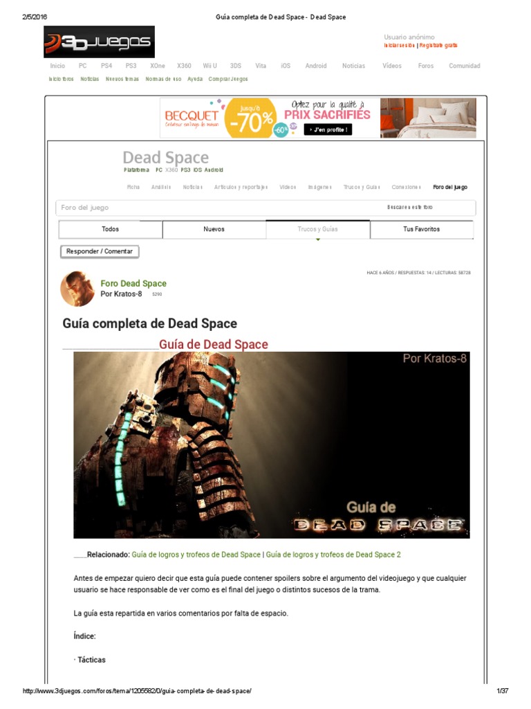 Guía Completa de Dead Space - Dead Space PDF | Descargar gratis PDF ...