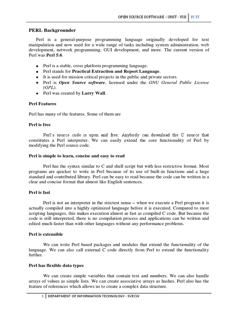 Oss Unit-8 PDF | PDF | Perl | Control Flow Oss Unit-8 PDF | PDF | Perl | Control Flow