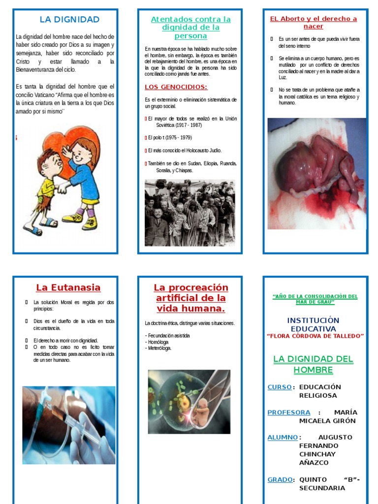 Triptico Dignidad | PDF