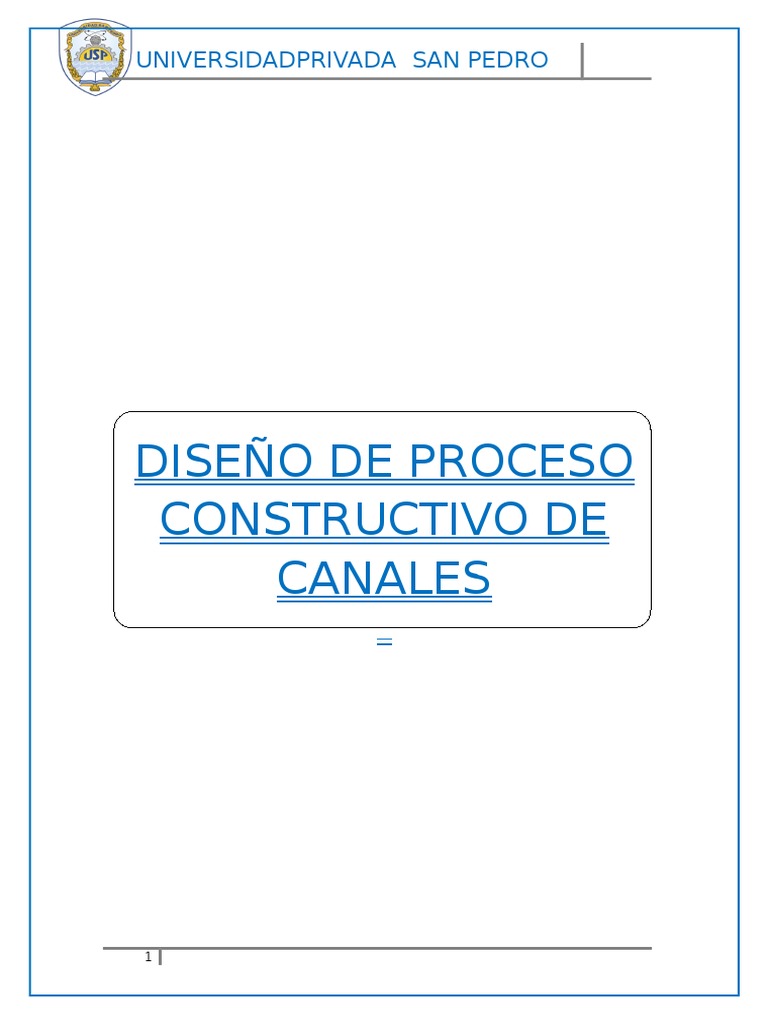 Proceso Constructivo de Canal Rectangular y Trapezoidal | PDF | Hormigón | Diseño