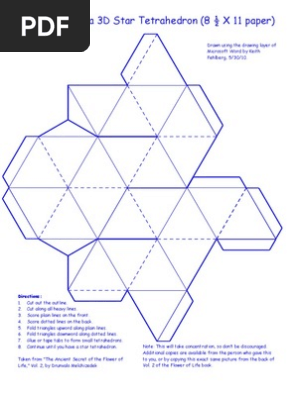 Tetrahedron Template Printable