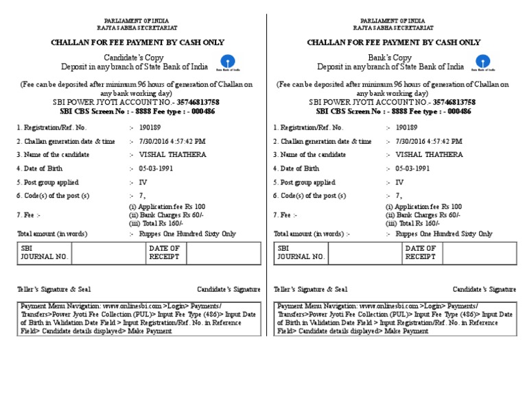 Challan PDF | PDF | Finance & Money Management