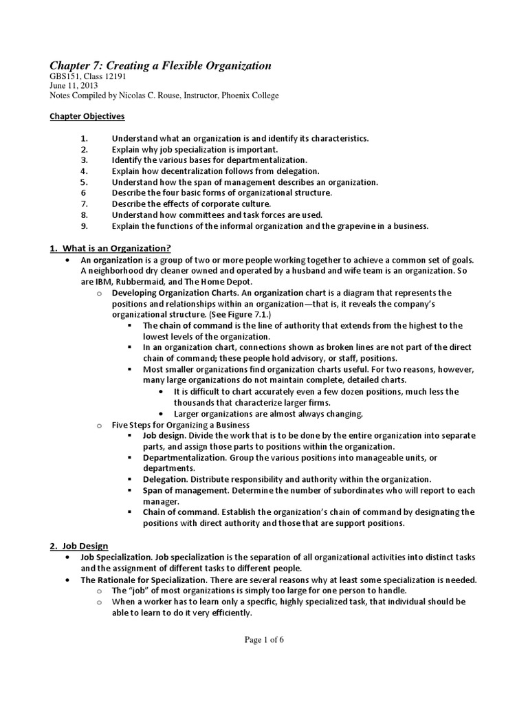 Organizing for Success: An Analysis of Key Considerations for Building ...