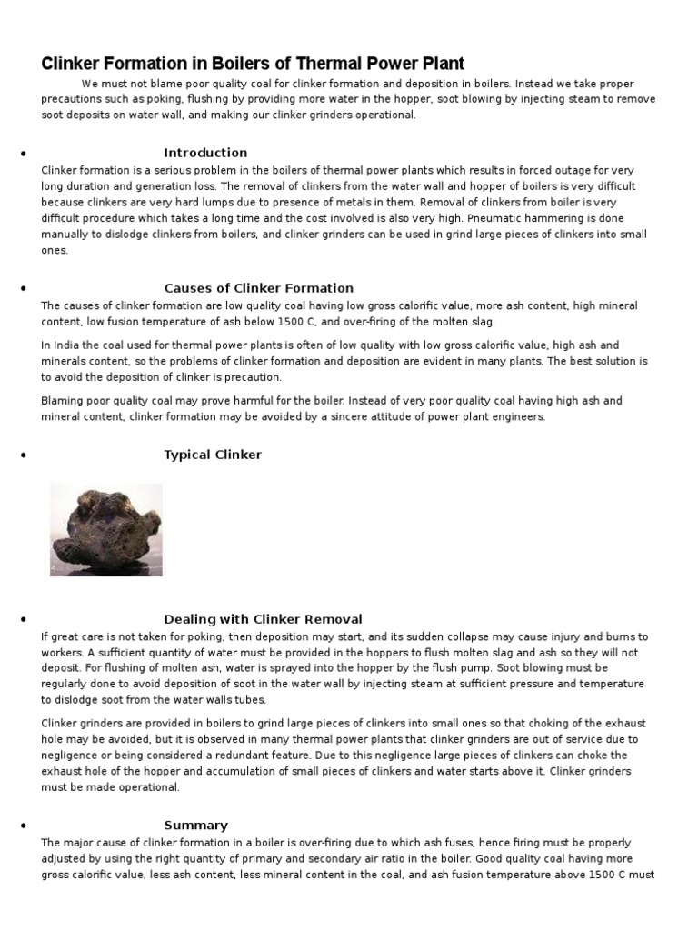 Clinker Formation in Boilers | PDF | Boiler | Coal