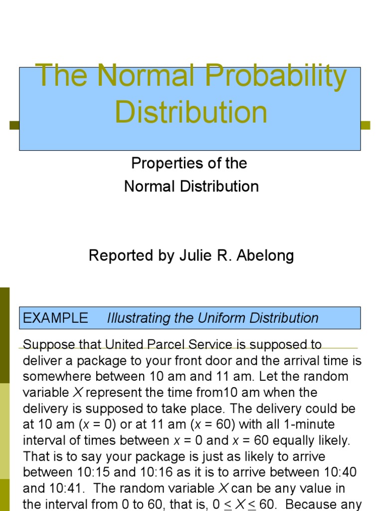 Normal Probability Curve | PDF | Normal Distribution | Histogram