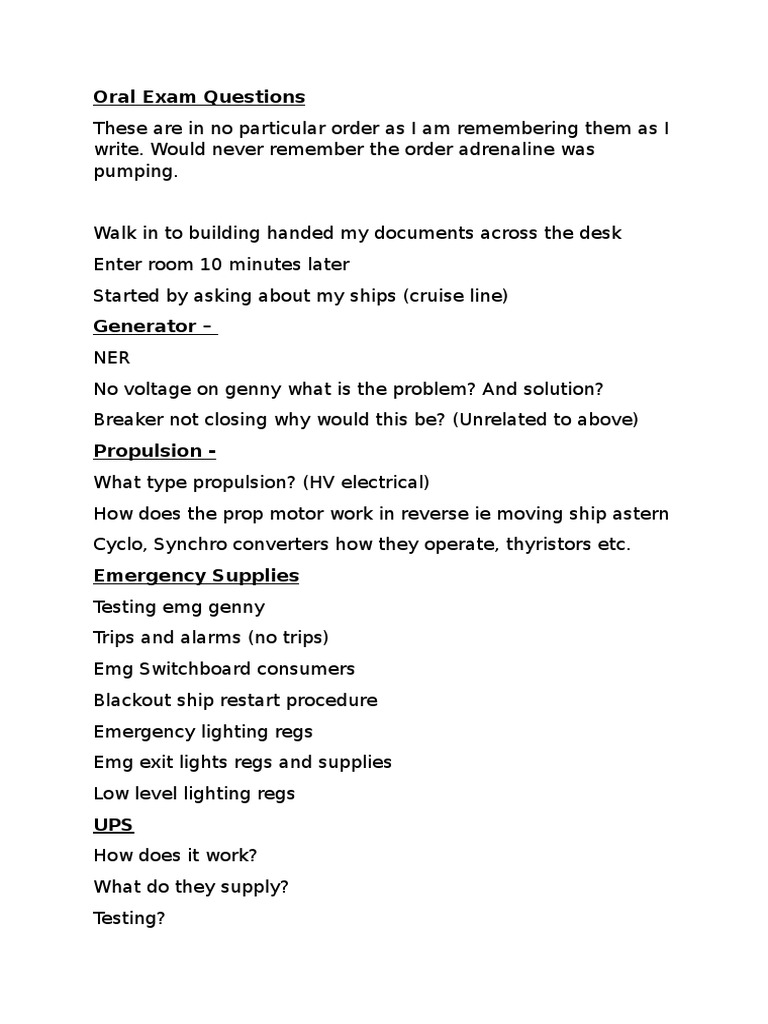 Combined Past ETO Oral Questions | PDF | Electric Generator | Transformer