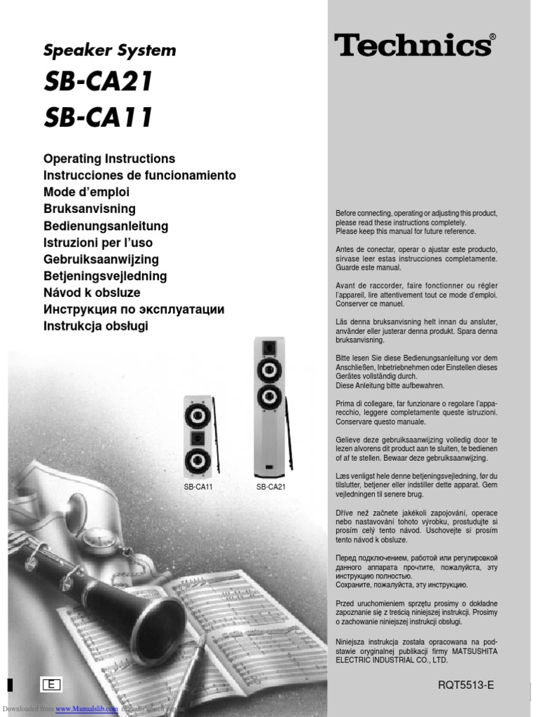 Technics SB Ca21 | PDF | Loudspeaker | Amplifier