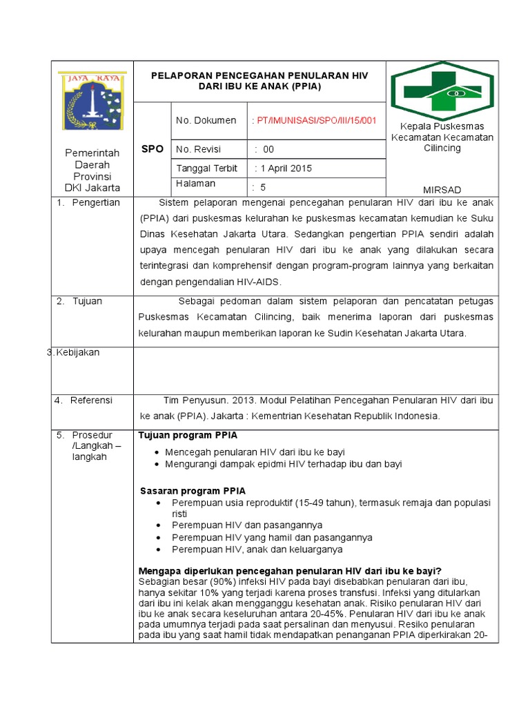 Sop Pelaporan Ppia | PDF