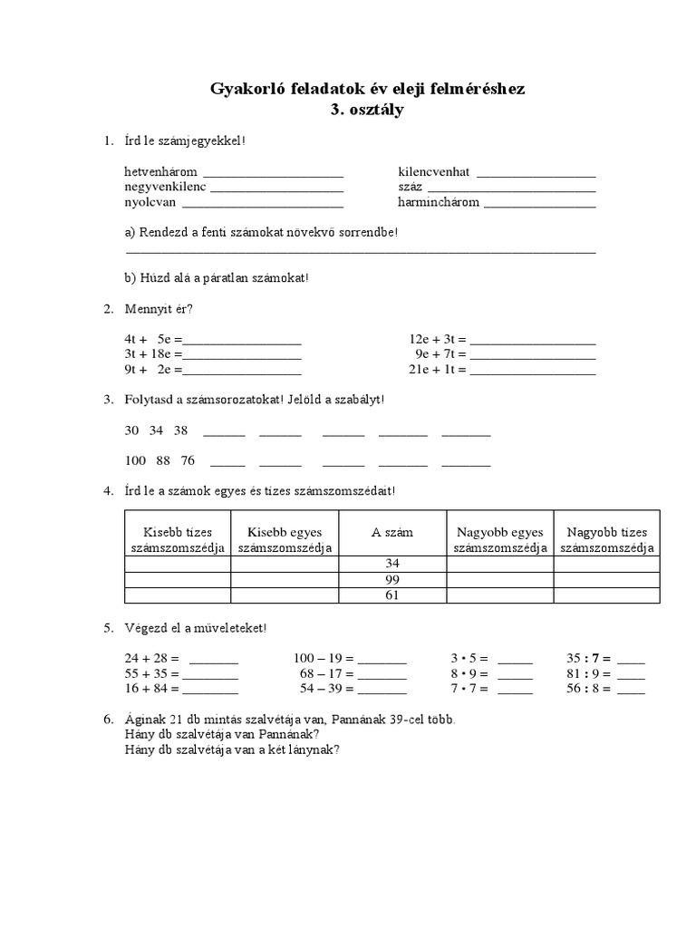 Matematika 3.o. | PDF