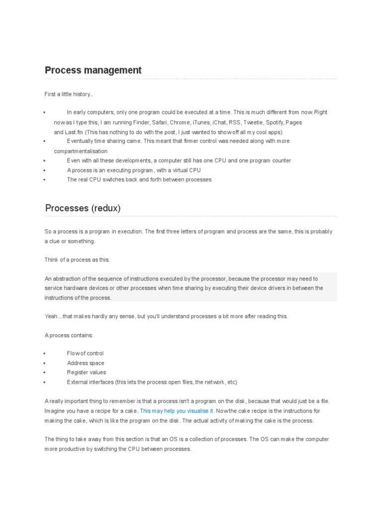 Process Management: Processes (Redux) | PDF | Thread (Computing) | Process (Computing)