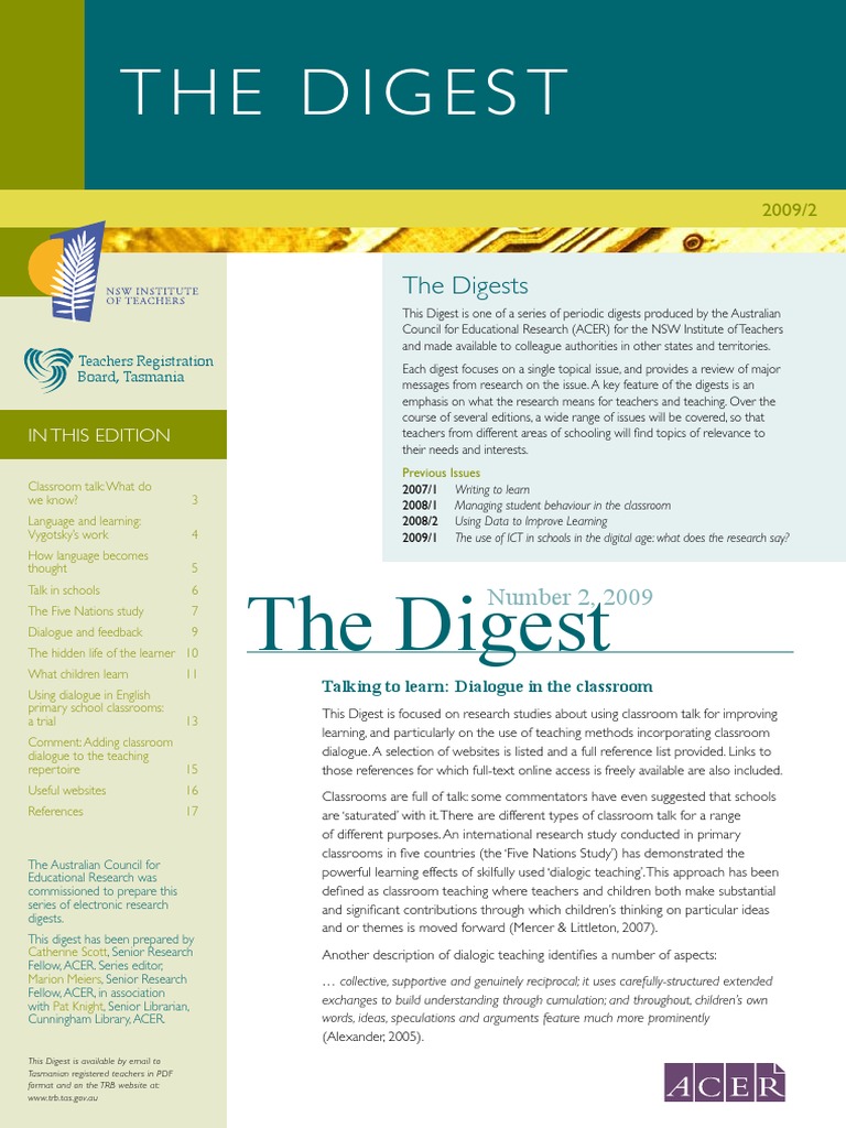 Classroom Dialogue for Learning | PDF | Teaching Method | Learning