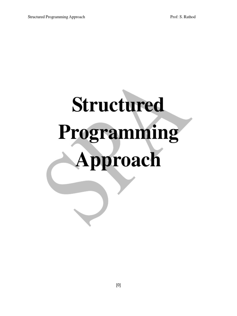 Structured Programming Approach Notes Pdf Integer Computer Science C Programming Language