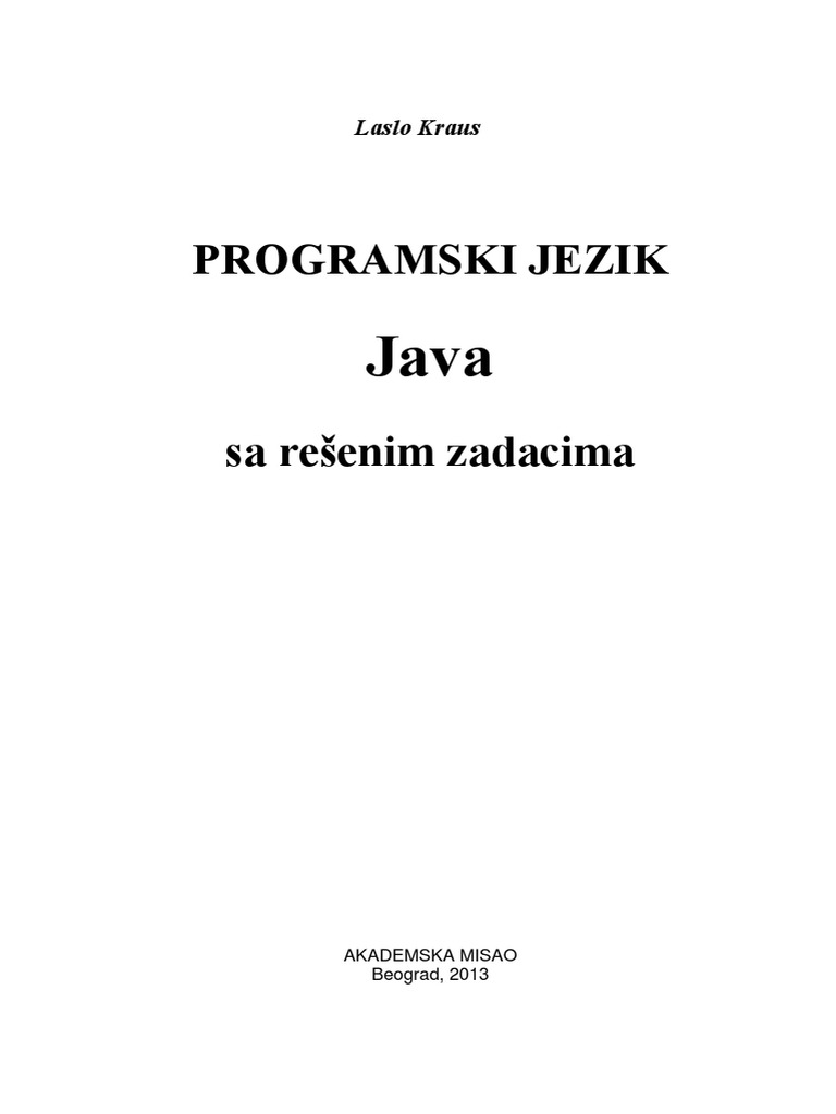 Knjiga Java - Sajt PDF | PDF