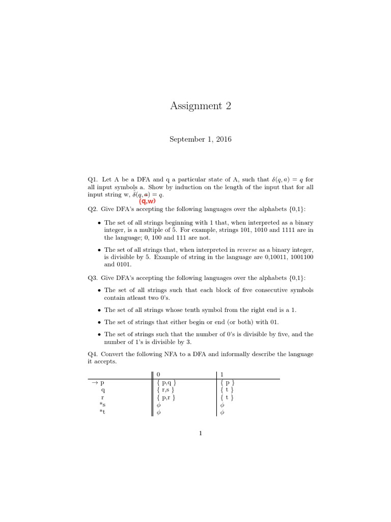 TOC Assignment | PDF