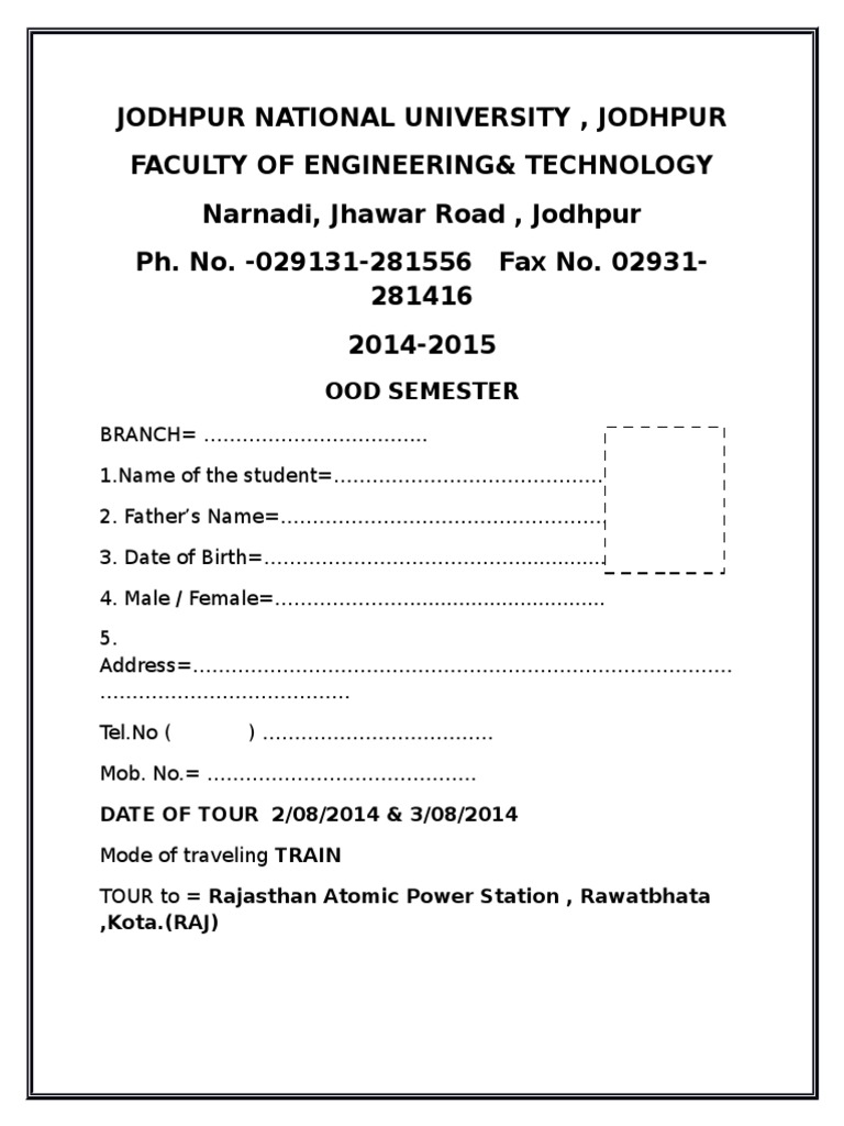 Engineering Student Tour Notice | PDF
