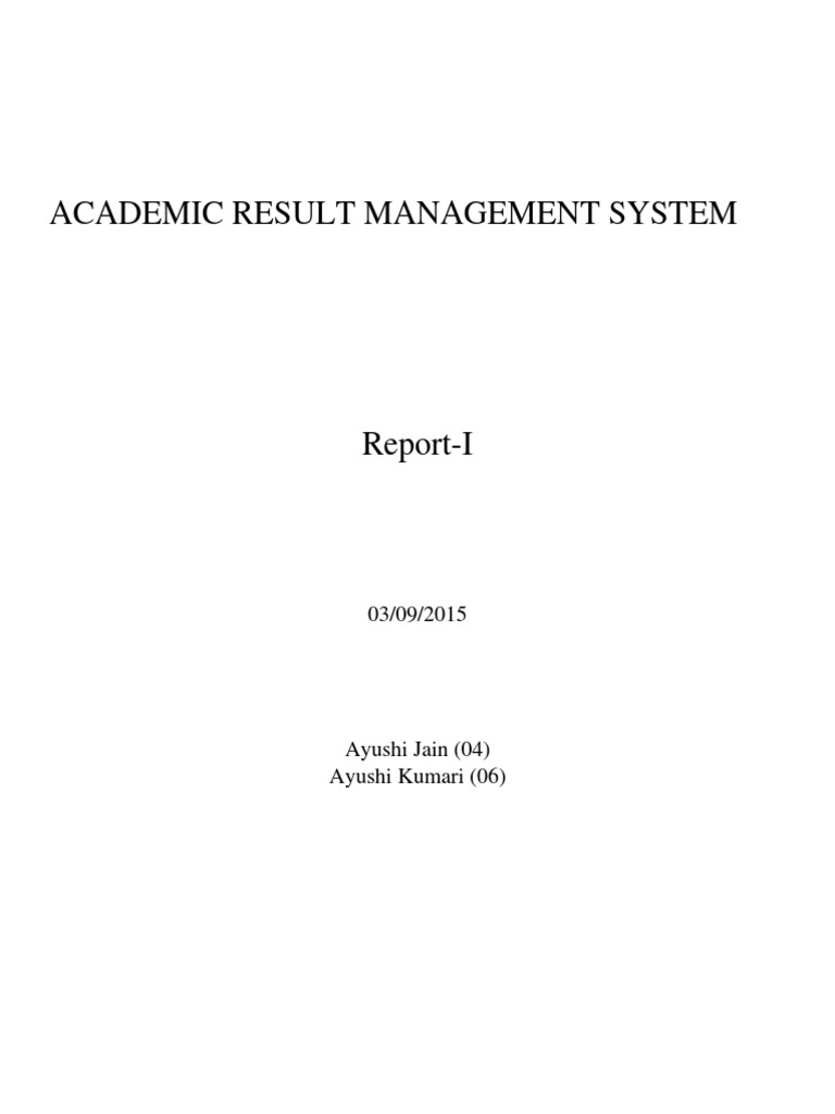 SRS of Student Result Management System | PDF | User (Computing) | Databases