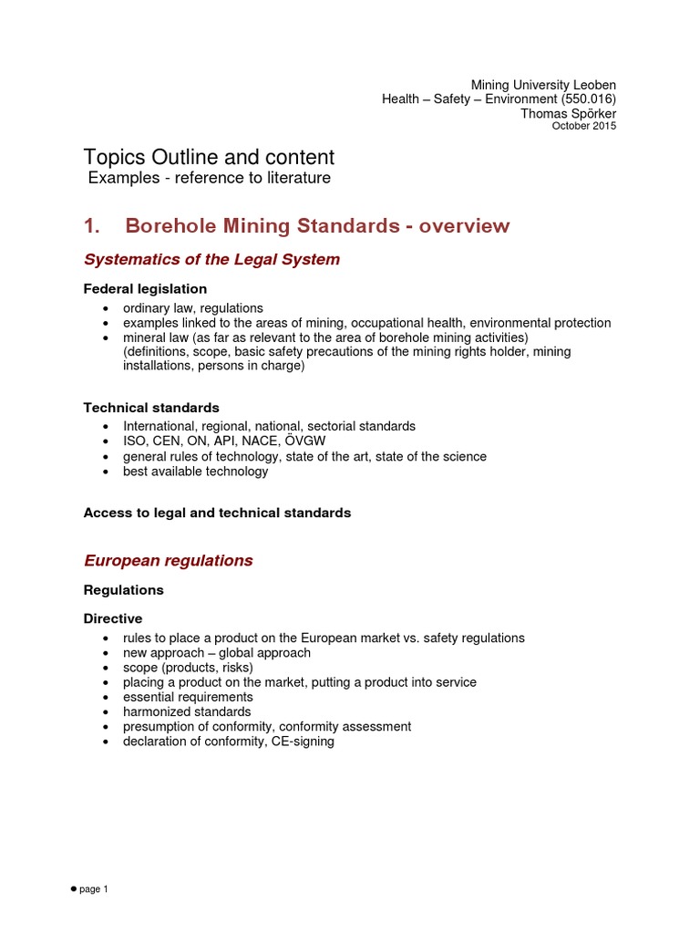 Borehole Mining Safety Standards Guide | PDF | Pipeline Transport ...