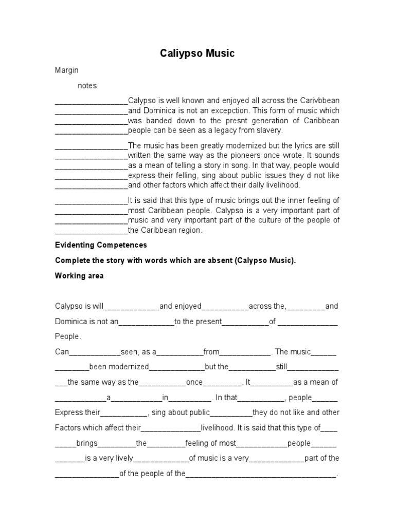 Calypso Music's Cultural Legacy | PDF