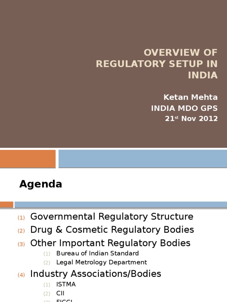 Indian Regulatory Framework Overview | PDF | Business | Pharmaceutical