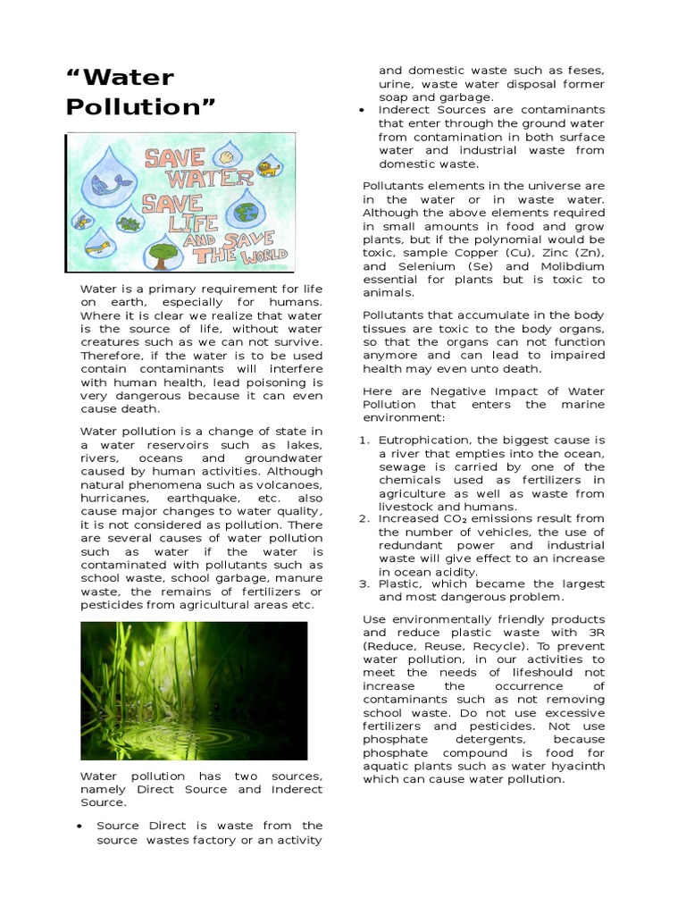 Water Pollution | PDF | Water Pollution | Pollution