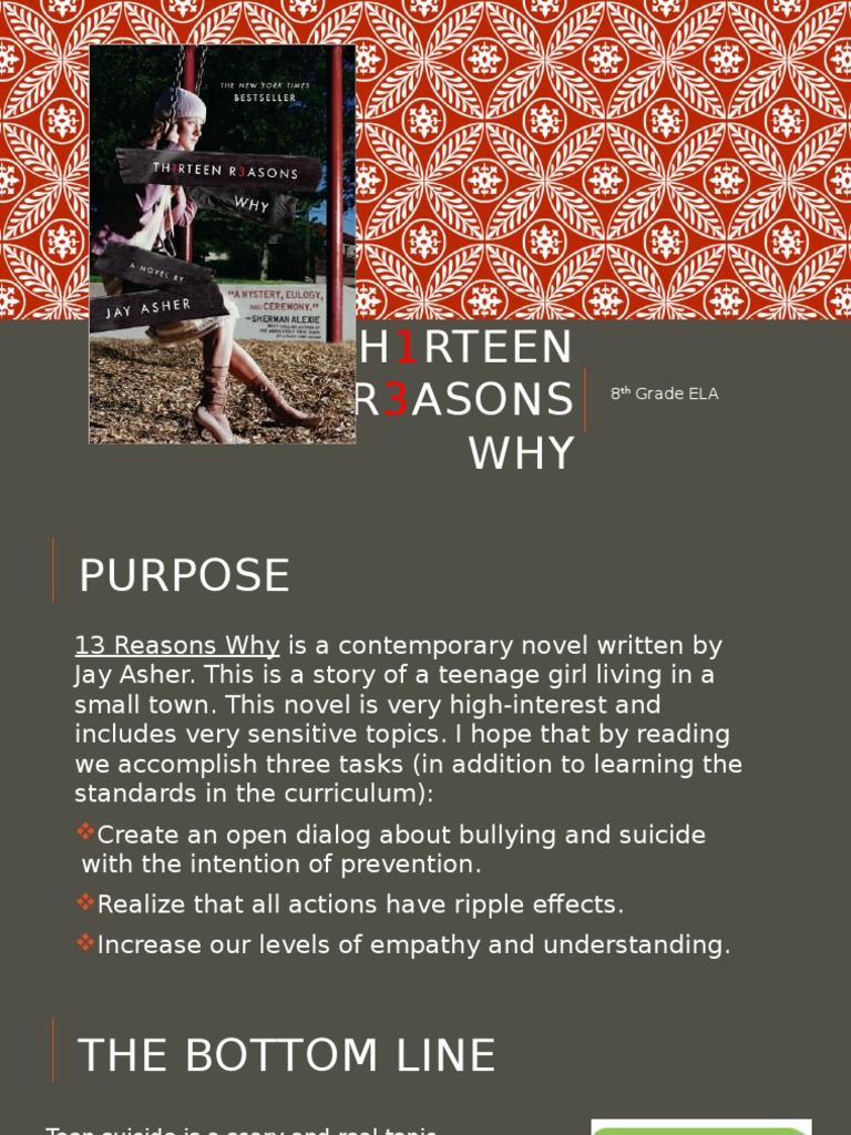 13 Reasons Why Discussion Guide | PDF | Metaphor | Irony