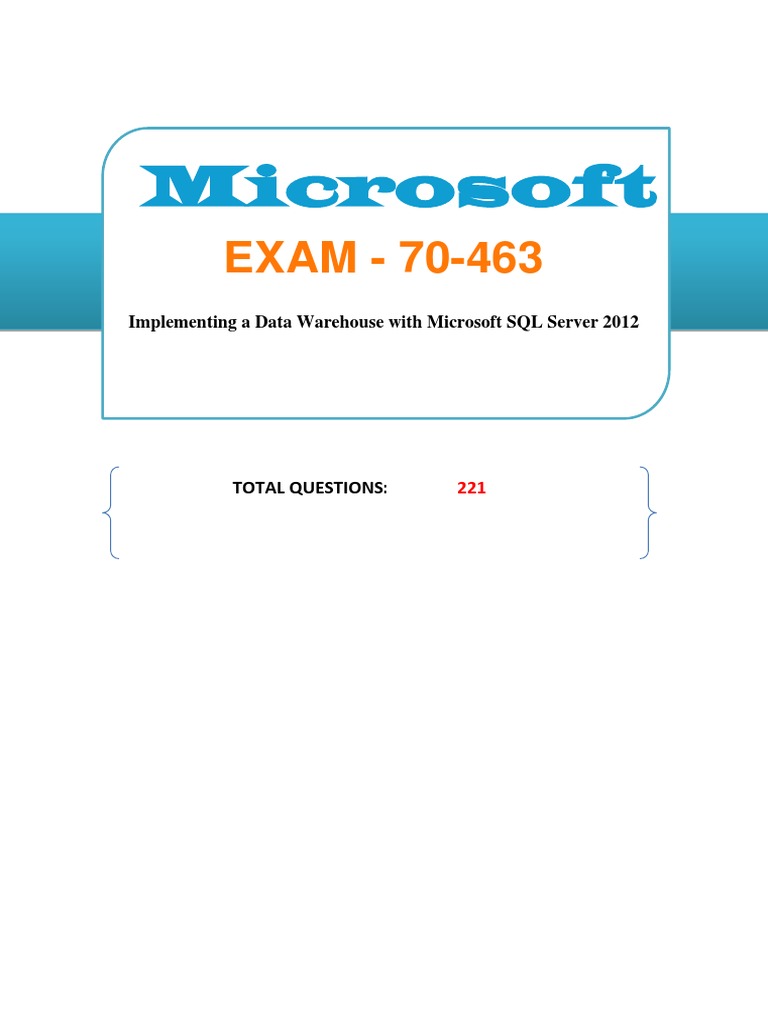 70-463implementing A Data Warehouse With Microsoft SQL Server 2012 2014-10-01 | PDF | Microsoft ...