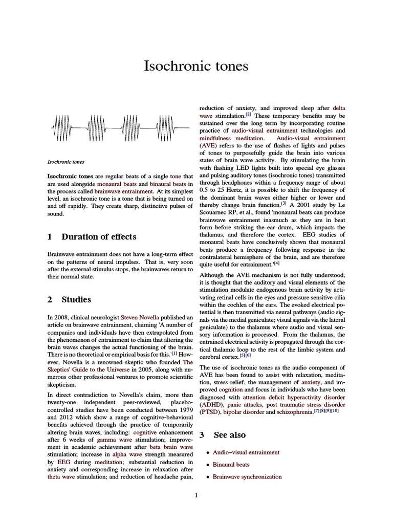 Basic Isochronic Tones For Transformation | PDF | Mental Processes ...