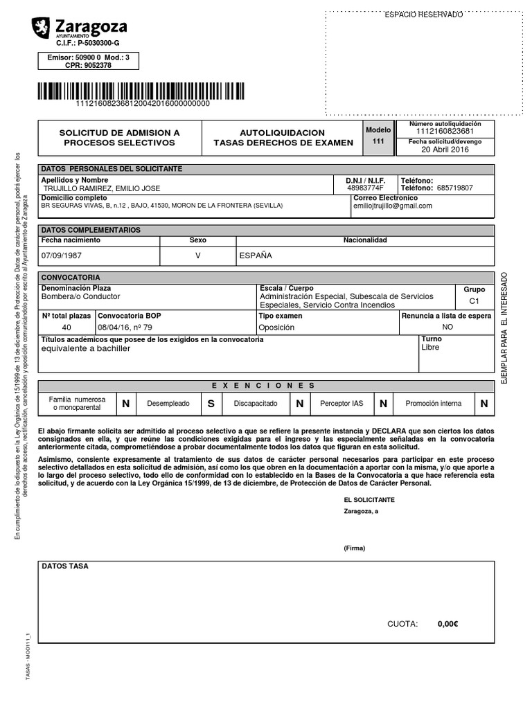 instancia zaragoza.pdf | Política | Gobierno