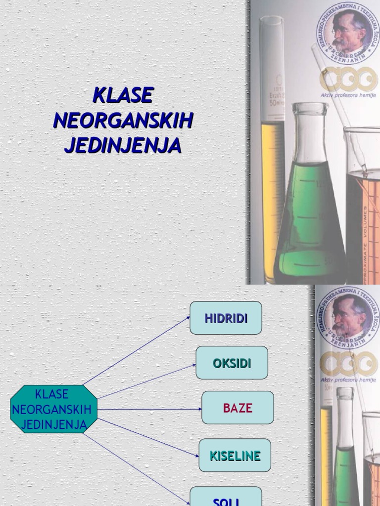 Klase Neorganskih Jedinjenja | PDF